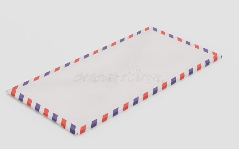 3D Render of Paper Envelope Stock Illustration - Illustration of mail ...