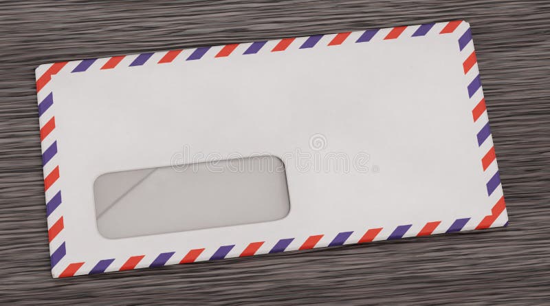 3D Render of Paper Envelope Stock Illustration - Illustration of paper ...