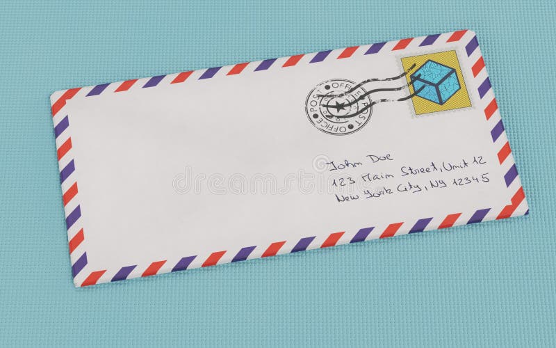 3D Render of Paper Envelope Stock Illustration - Illustration of mail ...