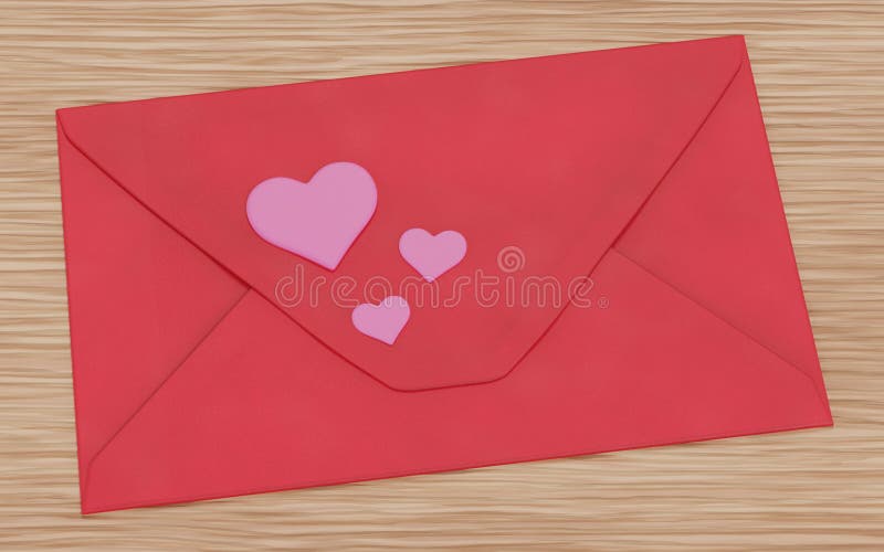 3D Render of Paper Envelope Stock Image - Image of paper, jacket: 219871555