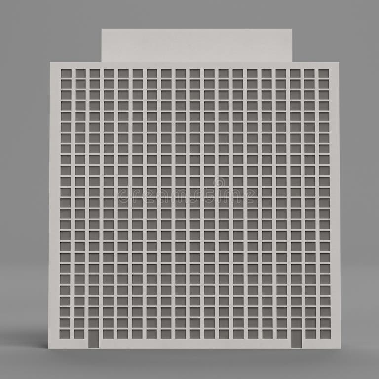 3D Render of Paper Skyscraper Stock Illustration - Illustration of ...
