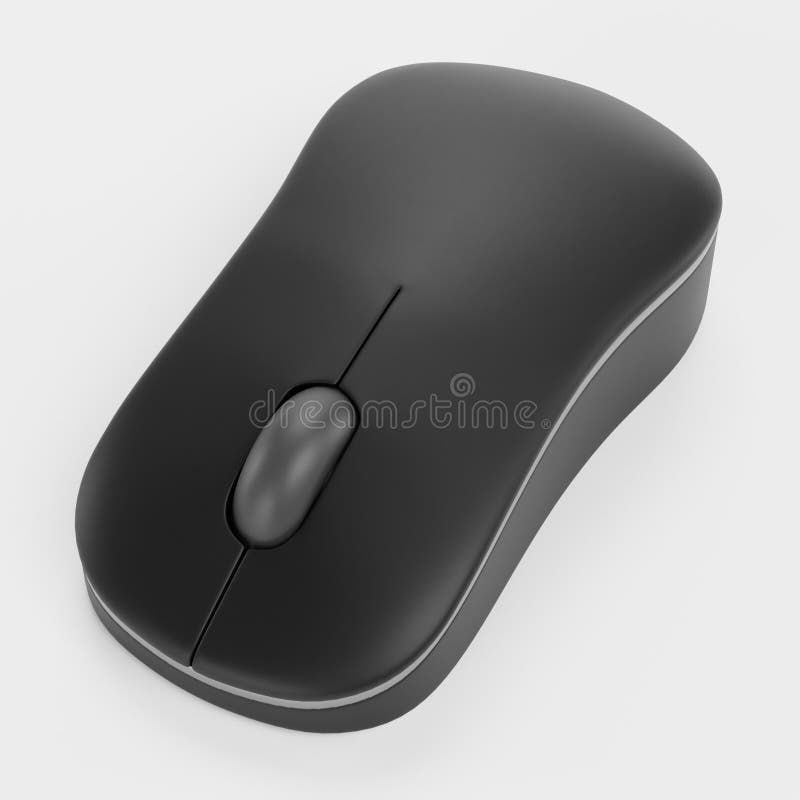 3D Render of PC Mouse stock illustration. Illustration of wireless ...