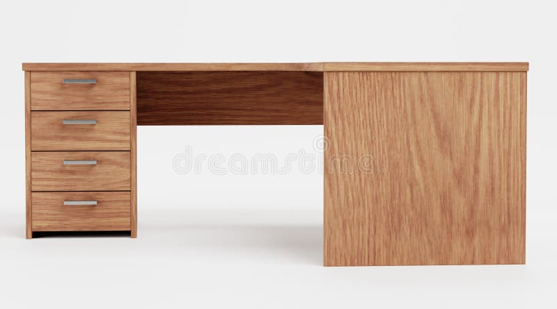 3D Render of PC Table stock illustration. Illustration of writing ...