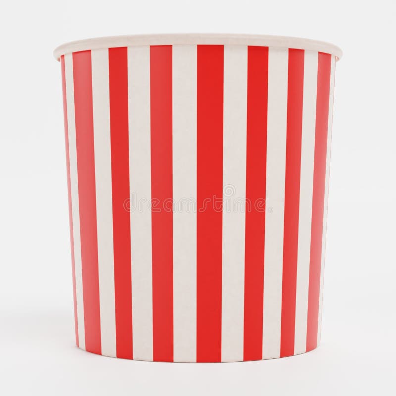 3D Render of Popcorn Cup stock illustration. Illustration of snack ...