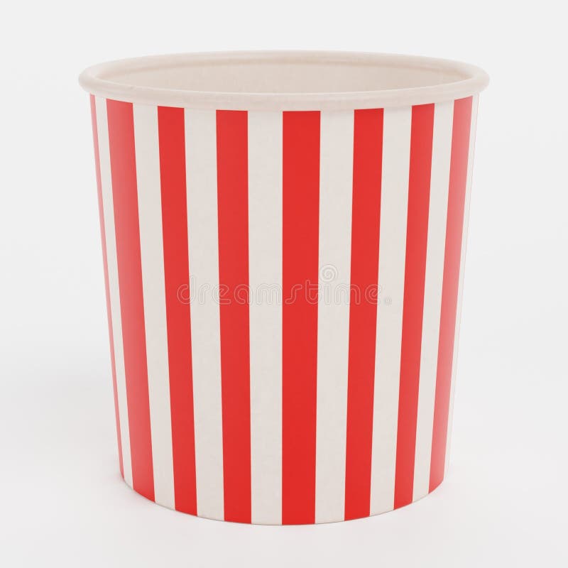 3D Render of Popcorn Cup stock illustration. Illustration of junk ...