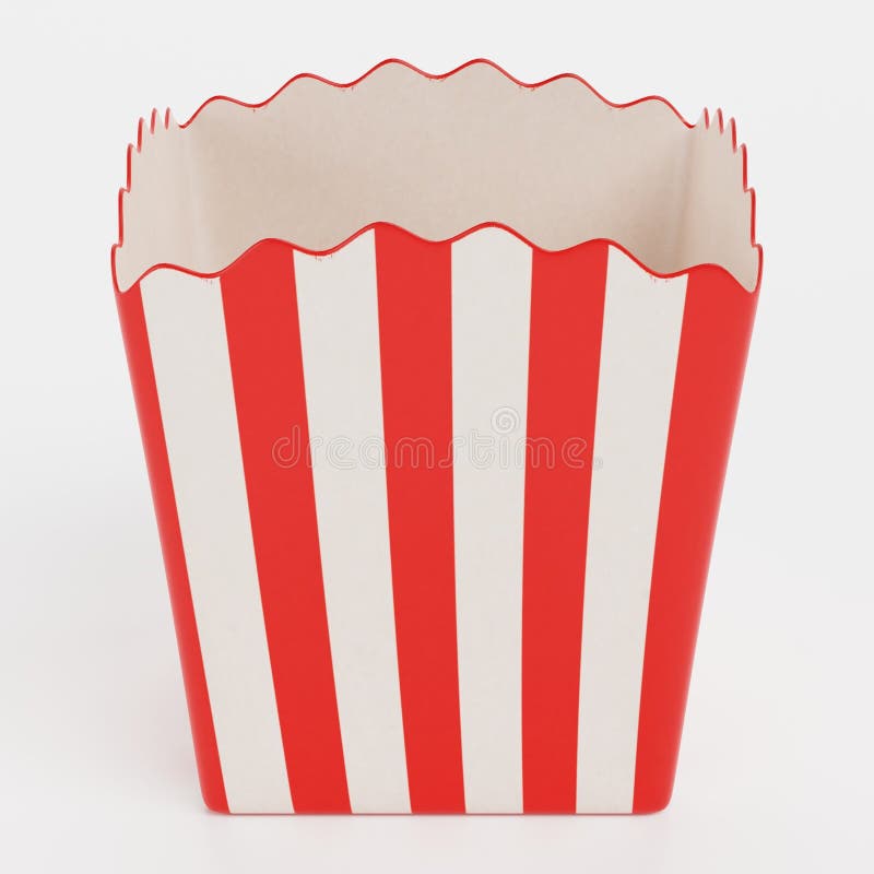 3D Render of Popcorn Cup stock illustration. Illustration of film ...