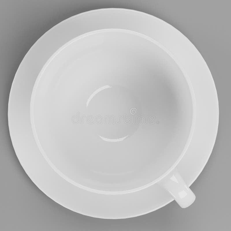 3D Render of Porcelain Cup stock illustration. Illustration of spoo ...