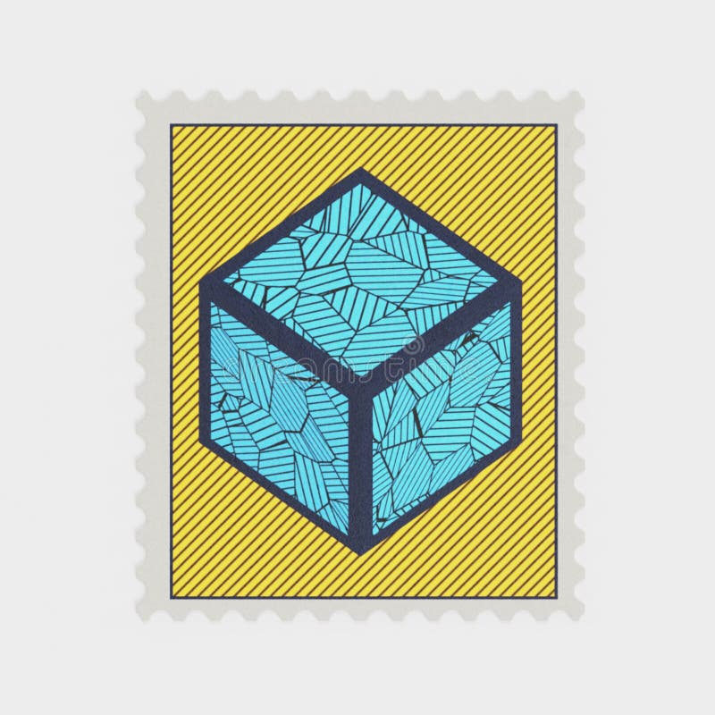 3D Render of Post Stamp stock illustration. Illustration of render ...