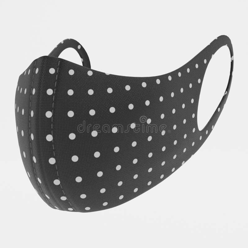 3D Render of Protective Mask Stock Illustration - Illustration of cloth ...