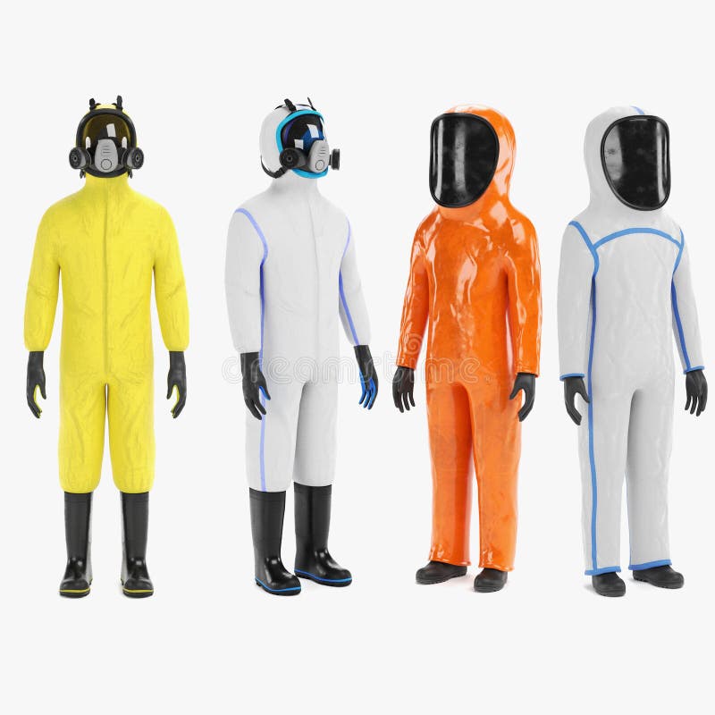 3D Render of Protective Suits Stock Illustration - Illustration of ...