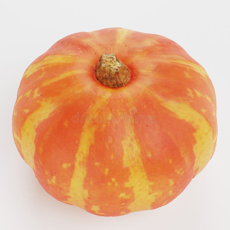 3D Render of Pumpkin stock illustration. Illustration of pumpkin ...