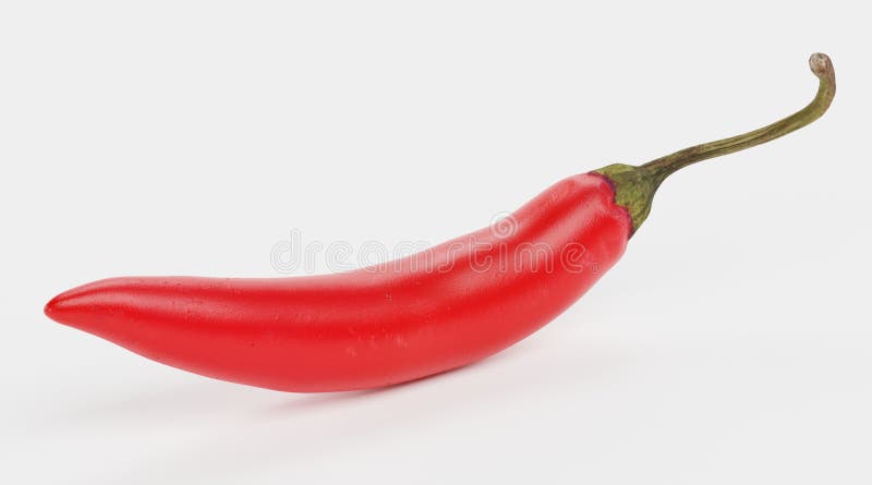 3D Render of Red Chilli stock illustration. Illustration of meal ...
