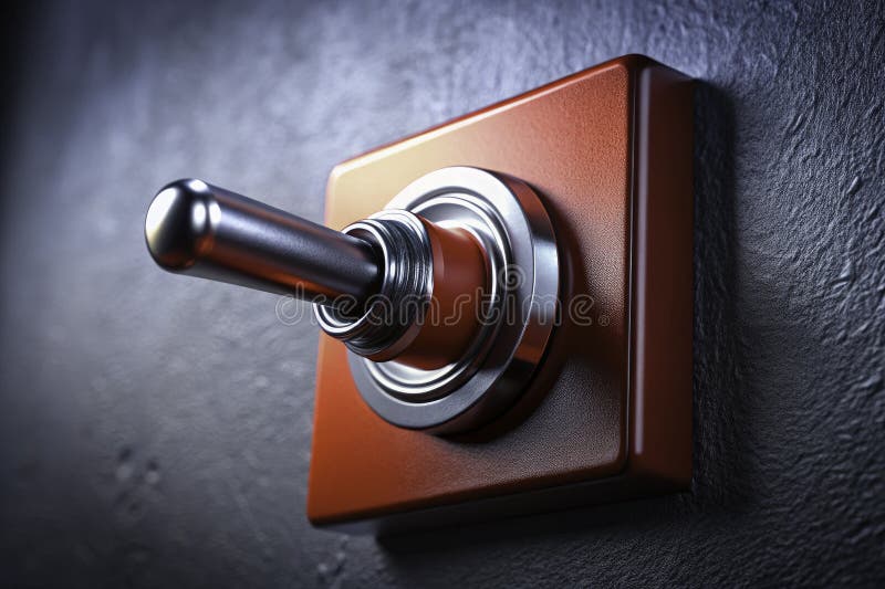 Realistic 3D Render of a Red Toggle Switch in the Off Position Ideal ...