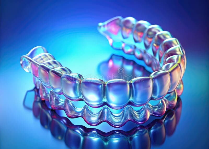 Realistic 3D Render of a Removable InvisalignStyle Retainer a Panoramic ...