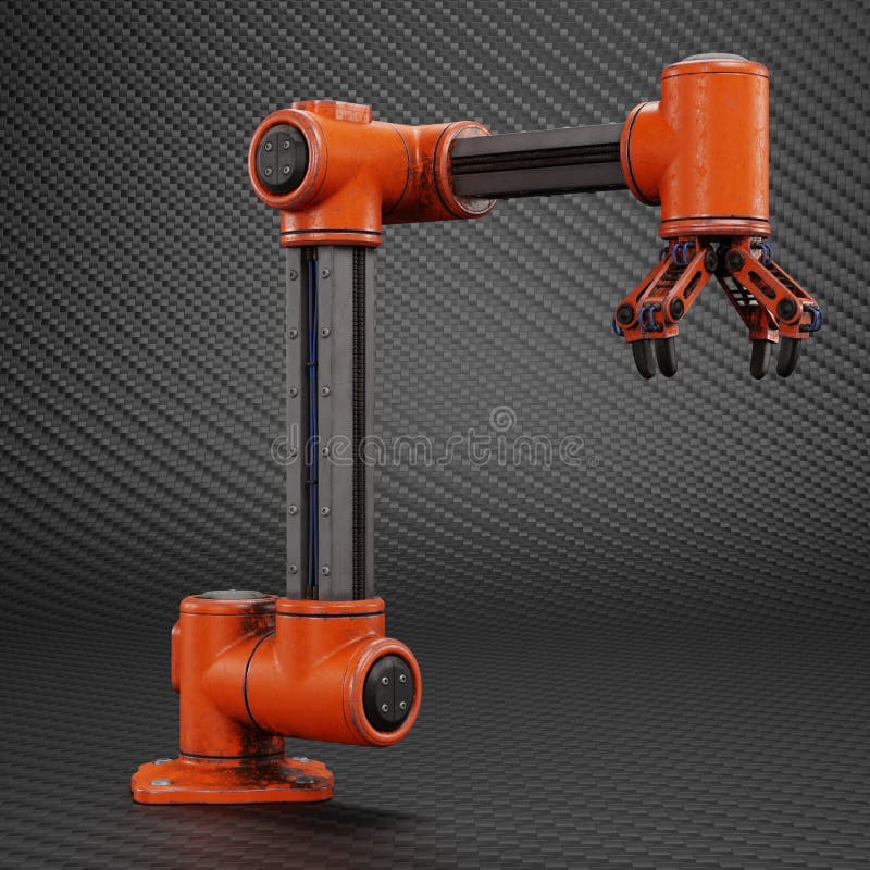 3D Render of Robotic Arm stock illustration. Illustration of machine ...