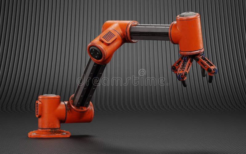 3D Render of Robotic Arm stock illustration. Illustration of ...