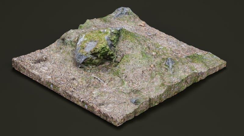 3D Render of Rock stock illustration. Illustration of scanned - 348847691