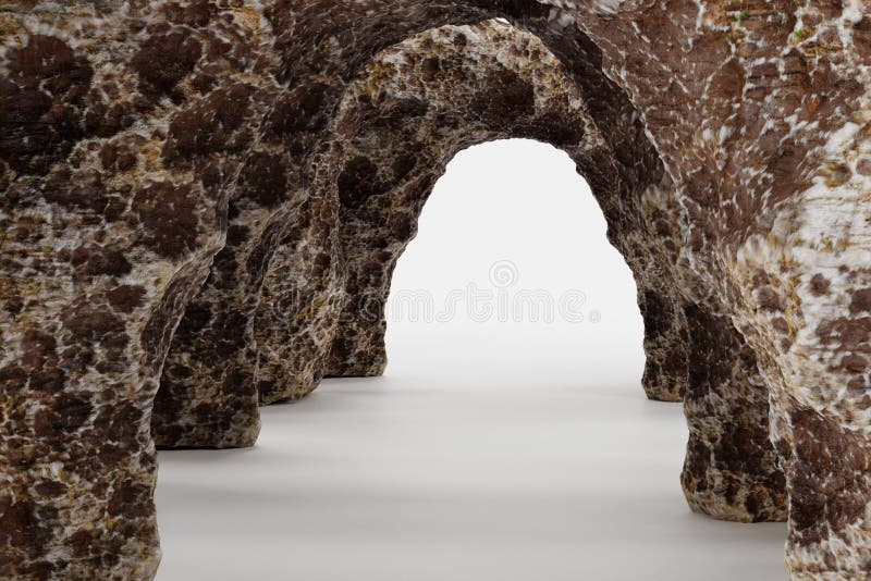 3D Render of Rock Stone stock illustration. Illustration of nature ...