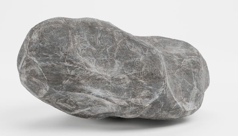 3D Render of Rock Stone stock illustration. Illustration of rock ...