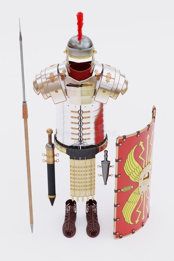 3D Render of Roman Armor - Full Stock Illustration - Illustration of ...