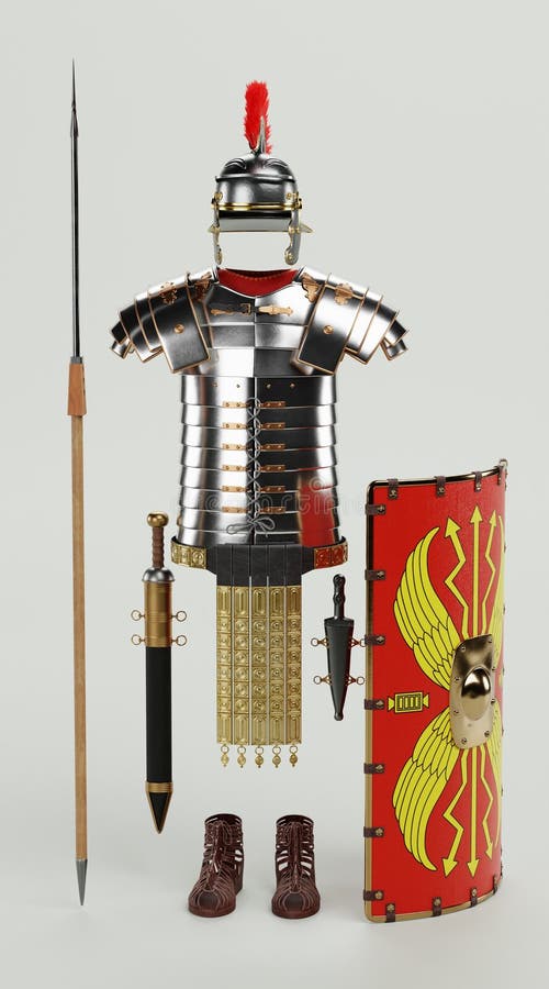 3D Render of Roman Armor - Full Stock Illustration - Illustration of ...