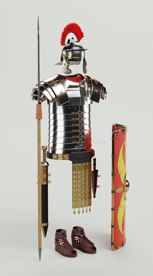 3D Render of Roman Armor - Full Stock Illustration - Illustration of ...