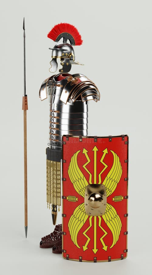 3D Render of Roman Armor - Full Stock Illustration - Illustration of ...