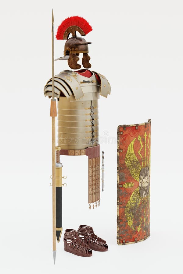 3D Render of Roman Armor - Full Stock Illustration - Illustration of ...