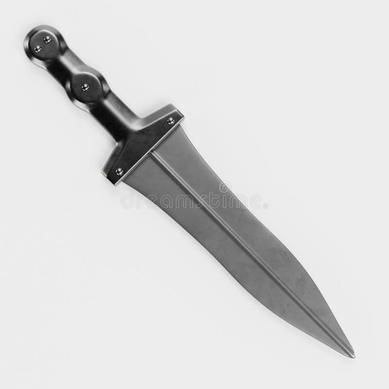 3D Render of Roman Dagger stock illustration. Illustration of weapon ...