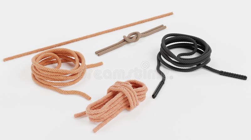3D Render of Ropes stock illustration. Illustration of gallows - 236442260