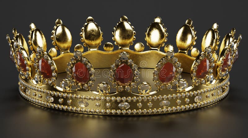 3D Render of Royal Crown stock illustration. Illustration of clothing ...