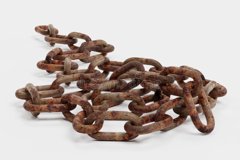 3D Render of Rusty Chain stock illustration. Illustration of boat ...
