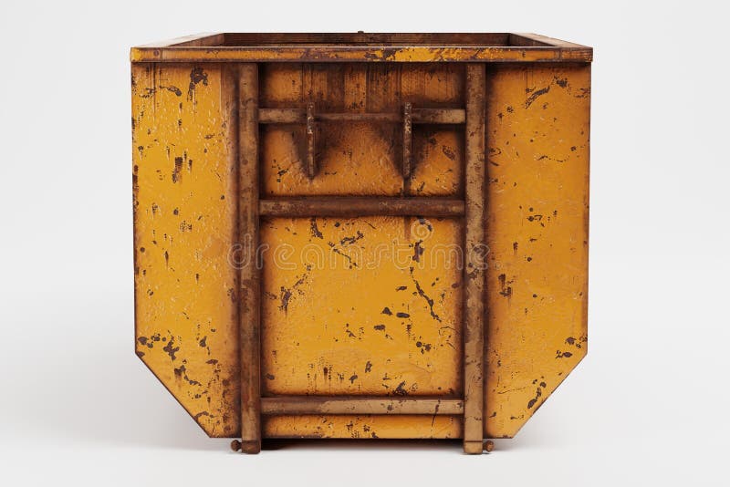 3D Render of Skip stock illustration. Illustration of garbage - 204390044