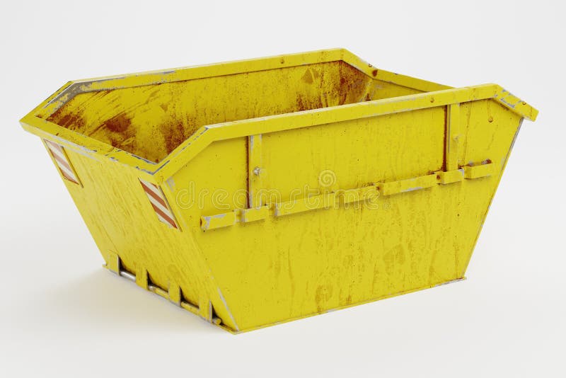 3D Render of Skip stock illustration. Illustration of waste - 204467332