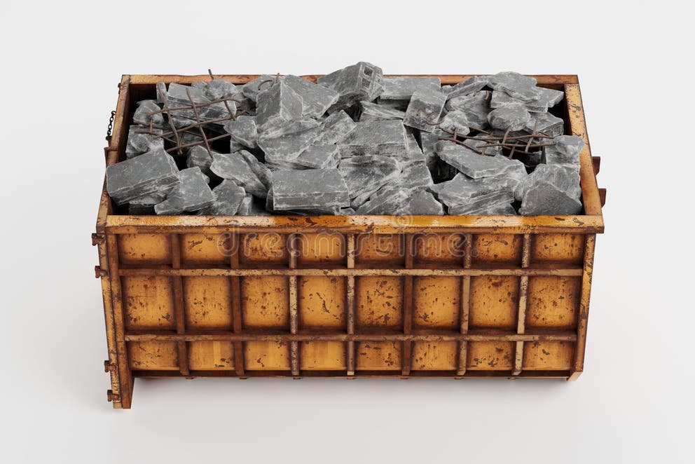 3D Render of Skip stock illustration. Illustration of industrial ...