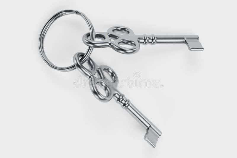 3D Render of Small Keys stock illustration. Illustration of handcuffs ...