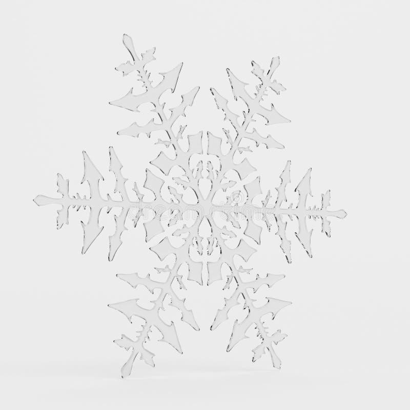 3D Render of Snowflake stock illustration. Illustration of snow - 299722475