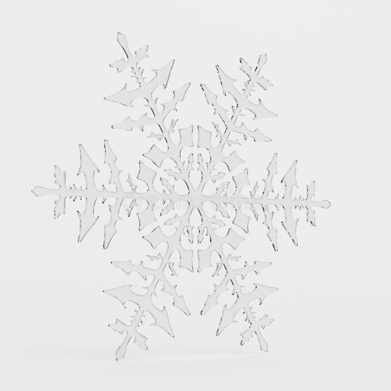 3D Render of Snowflake stock illustration. Illustration of snow - 299722475