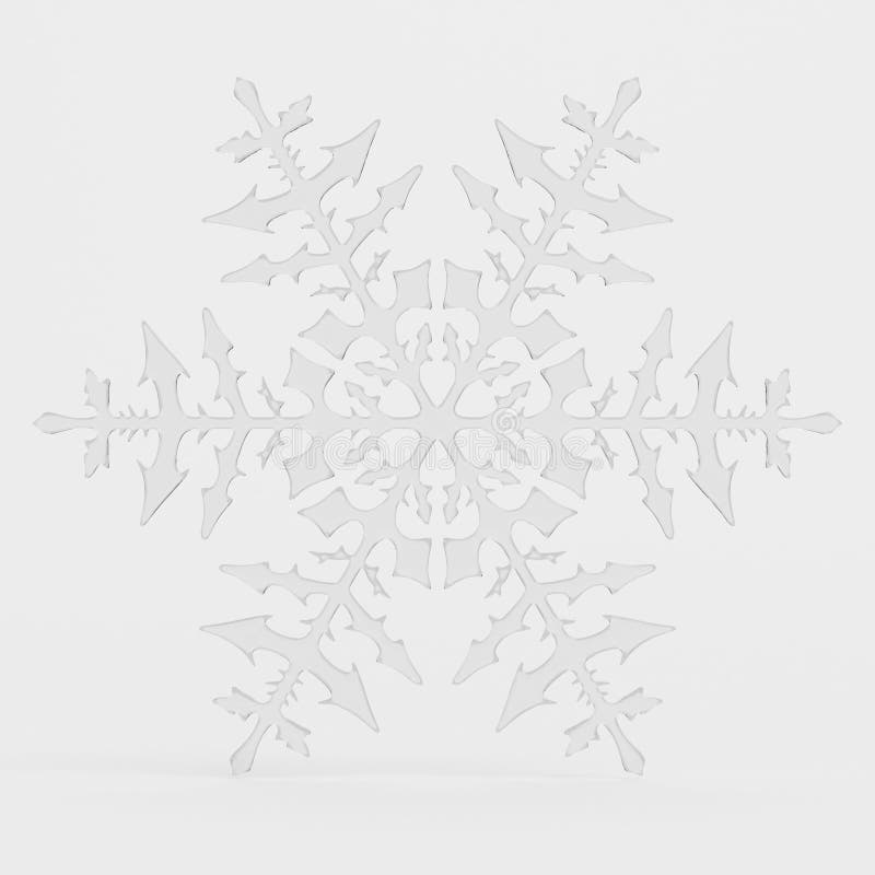 3D Render of Snowflake stock illustration. Illustration of cold - 299831733