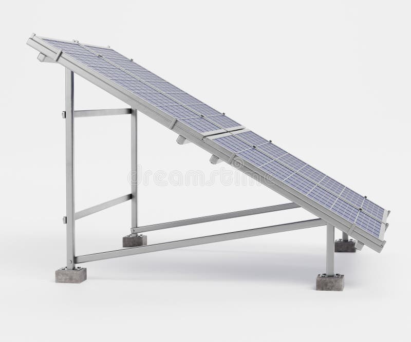 3D Render of Solar Panel stock illustration. Illustration of industry ...