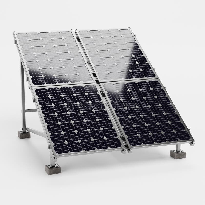 3D Render of Solar Panel stock illustration. Illustration of ...