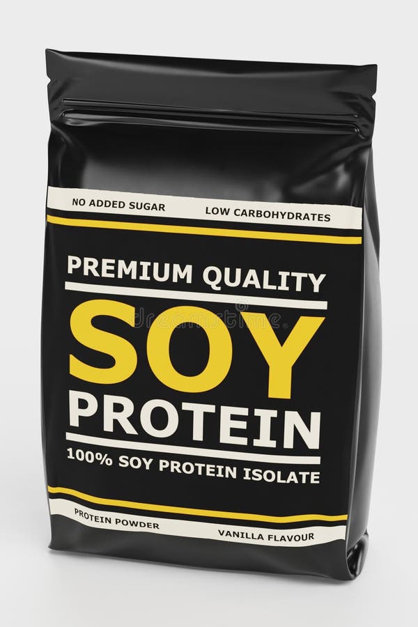 3D Render of Soy Protein stock illustration. Illustration of sport ...