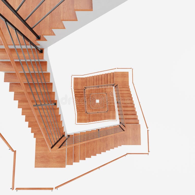 3D Render of Staircase stock illustration. Illustration of circular ...