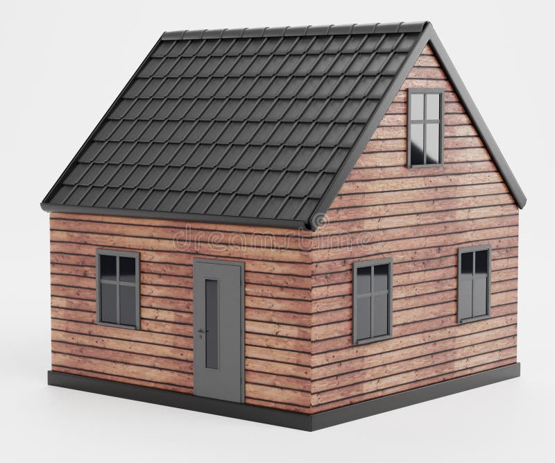 3D Render of Stylised House Stock Illustration - Illustration of ...