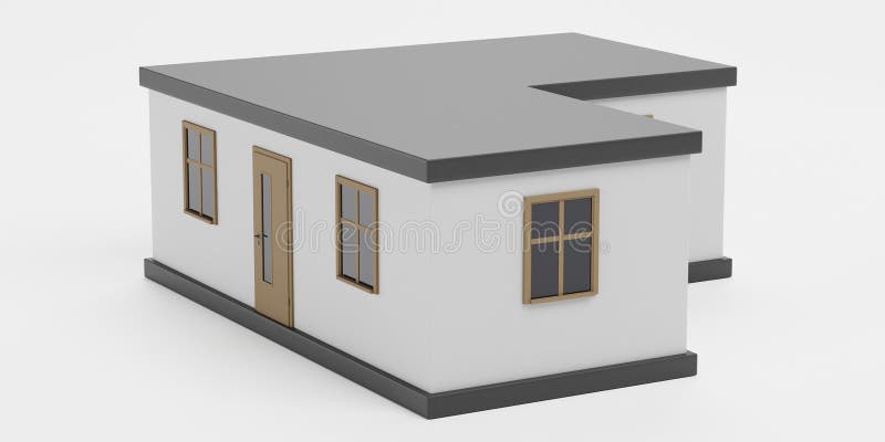 3D Render of Stylised House Stock Illustration - Illustration of ...