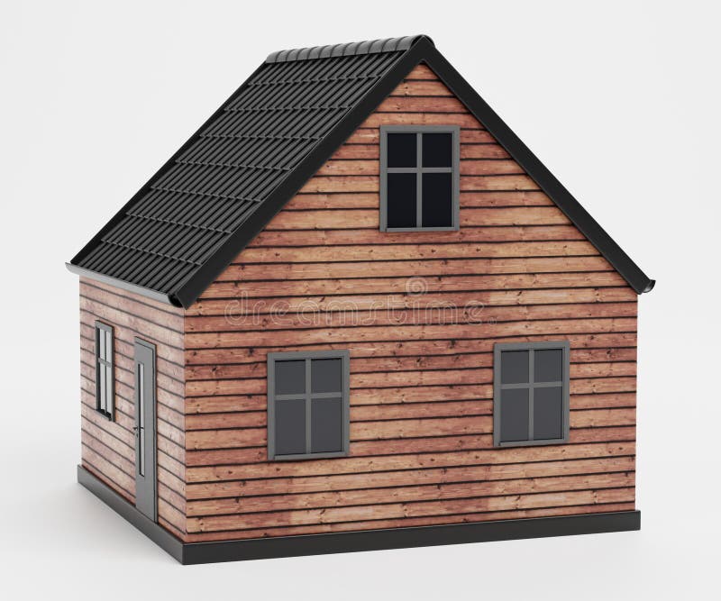 3D Render of Stylised House Stock Illustration - Illustration of ...