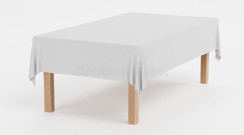 3D Render of Tablecloth stock illustration. Illustration of luxury ...
