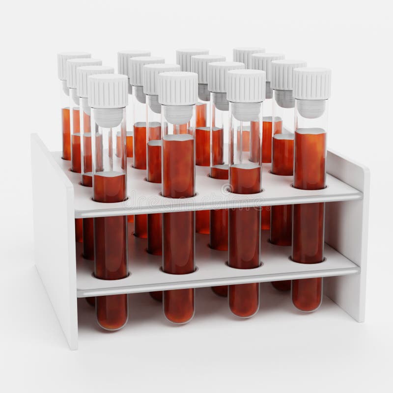 3D Render of Test Tube stock illustration. Illustration of tube - 184328748