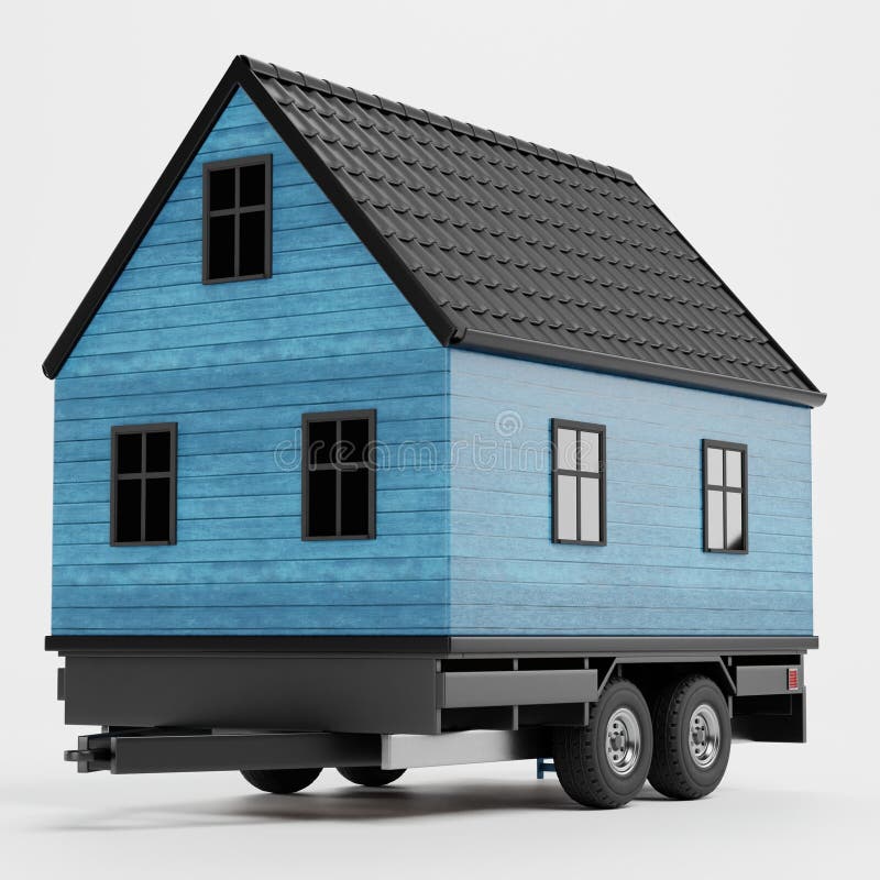 3D Render of Tiny House stock illustration. Illustration of living ...