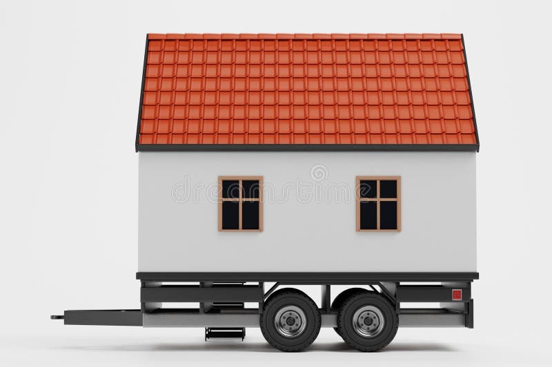 3D Render of Tiny House stock illustration. Illustration of vehicle ...